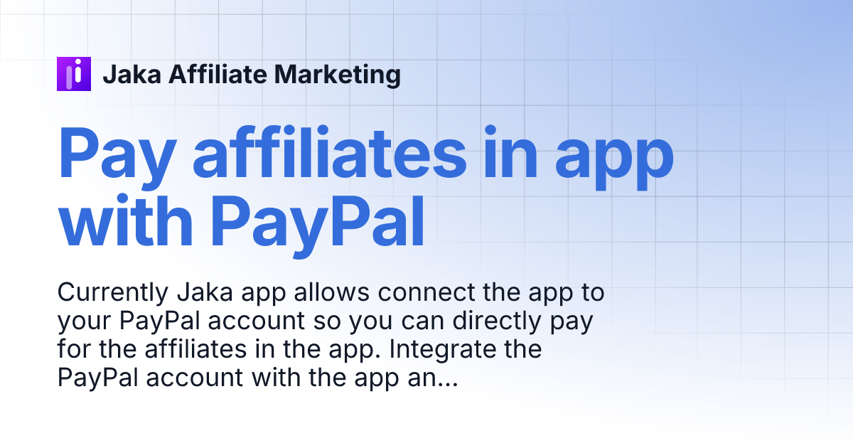 Pay affiliates in Jaka app | Jaka Affiliate Marketing